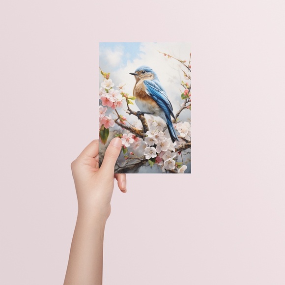 Creative Path Studios | Art | Watercolor Eastern Bluebird Wall Art ...